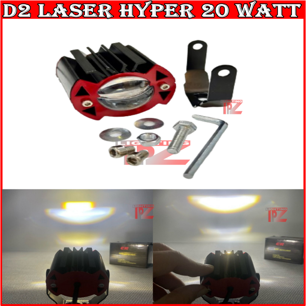 Jual ORIGINAL D2 LASER HYPER 2 LENSA 1 MATA 20 WATT LAMPU TEMBAK LASER ...