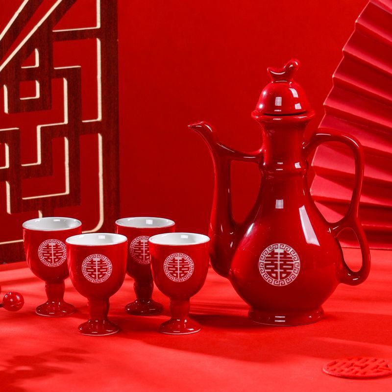 Jual Teapot phangteh wedding/teapot/teko teapai set shuangxi dapat 4 ...