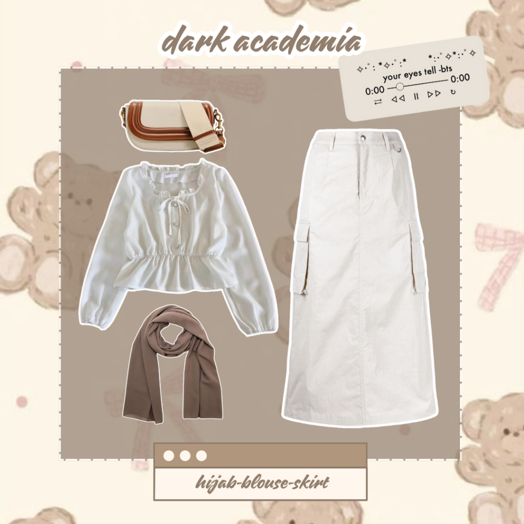 Jual AC65 - Fairy 3 In Blouse Korean Set Rok Cargo Kekinian Ala ...