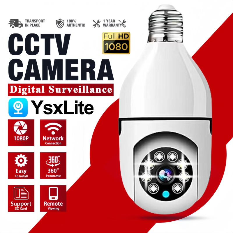 Jual Ysxlite CCTV V380 Pro Kamera Bohlam 1080P HD Wireless CCTV Wifi ...