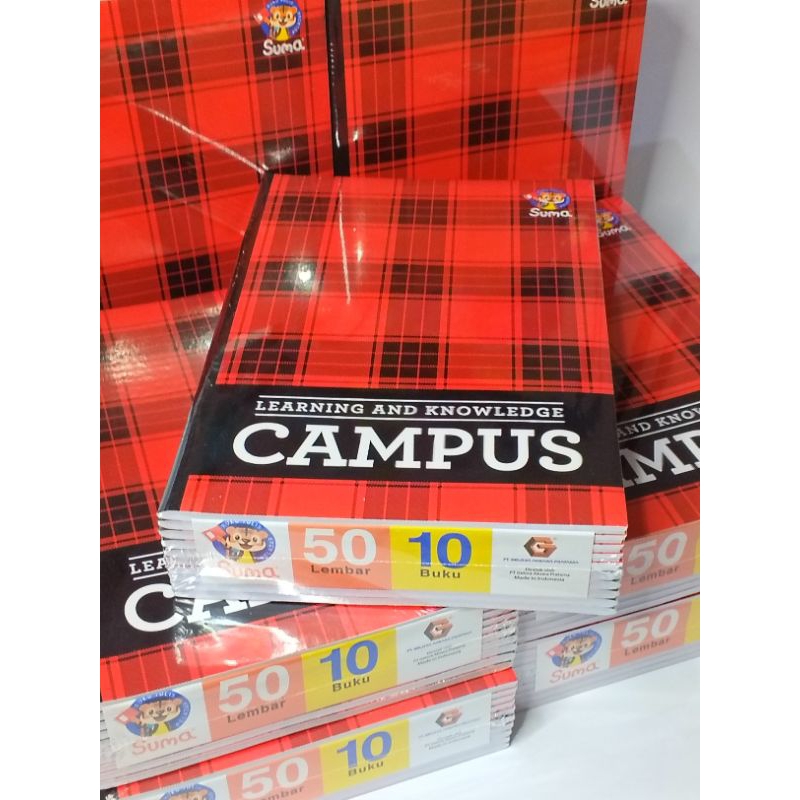 Jual Buku Tulis Campus Boxy Suma 50 Lembar ( pak isi 10 buku ...