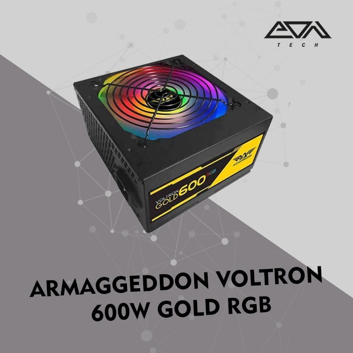 Jual ARMAGGEDDON VOLTRON 600W GOLD RGB Power Supply | PSU 600Watt | Shopee Indonesia