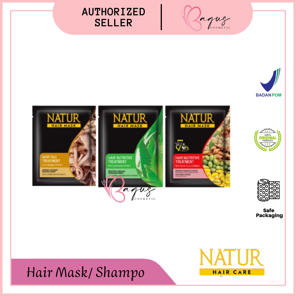 Jual ⭐BAGUS⭐ NATUR HAIR MASK / SHAMPOO | Masker Rambut Ginseng / Aloe ...