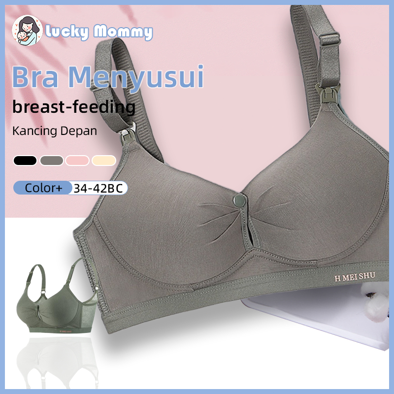 Jual IBU Bra Menyusui Nursing Bra BH Busa Tanpa Kawat Bra Front Buckle ...