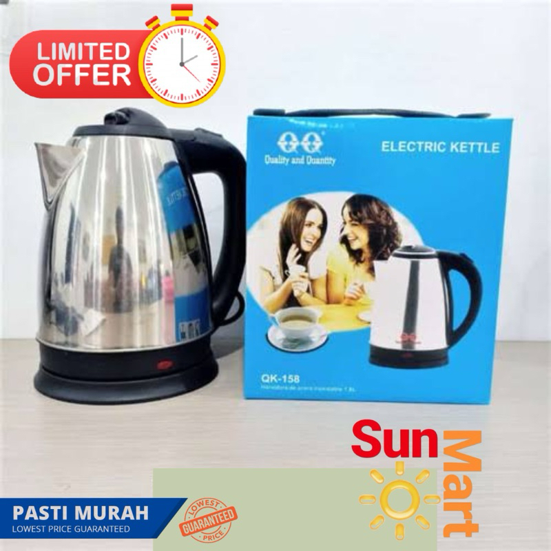 Jual Kettle Listrik 1.5 Liter Teko Listrik Pemanas air Q2 1.5 L ...