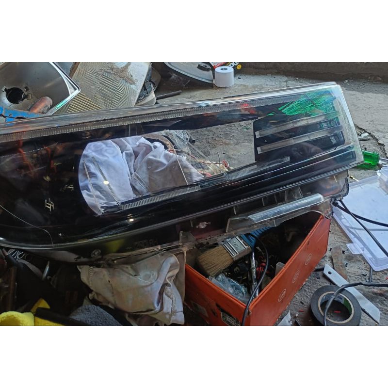 Jual Slim Frame Lazy Cakar Lampu Headlamp LED RGB DRL Running Aplikasi ...