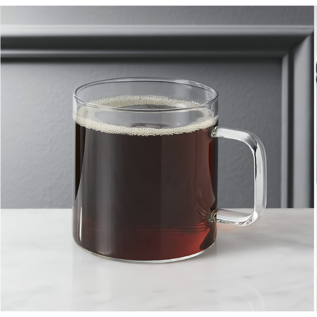 Jual Gelas Mug Coffe Milk Tea 400 ml Transparent Gelas Borosilikat ...