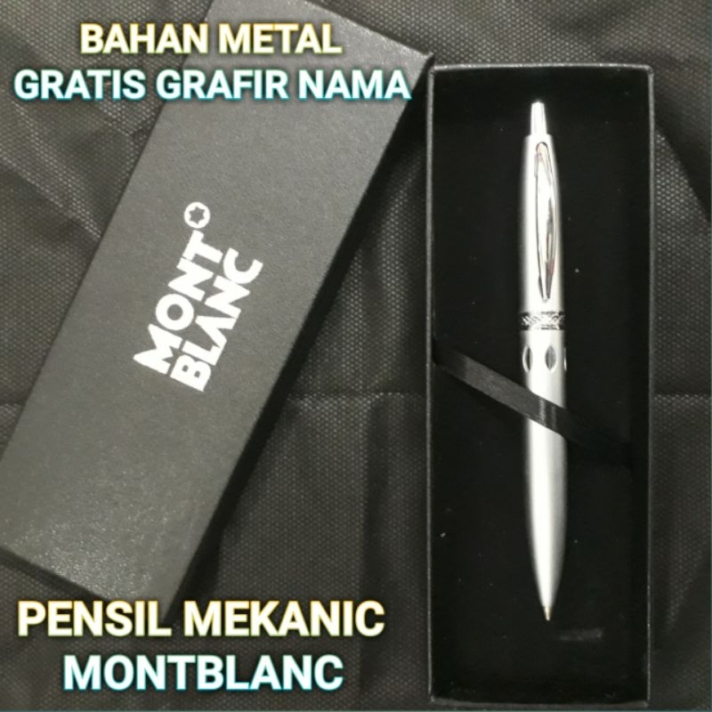 Jual Pensil Mekanik Mewah Monblnc Berbahan metal Besi Gratis Grafir ...