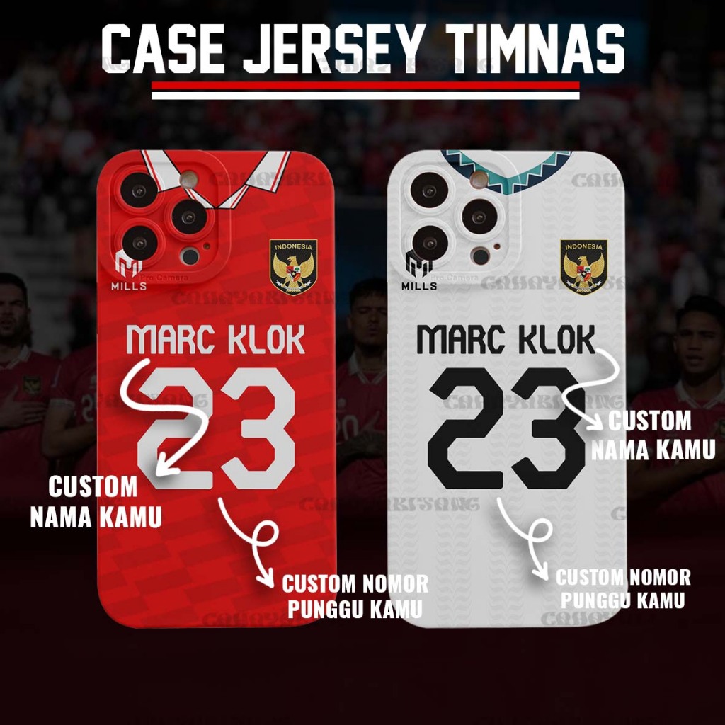 Jual Custom case Motif Jersey Timnas Indonesia Bisa Custom Nama dan ...