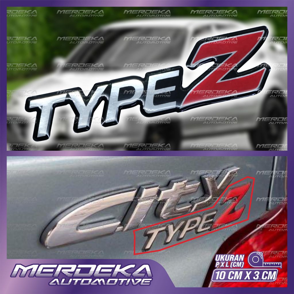 Jual Emblem timbul Type Z honda city | emblem timbul untuk honda city ...