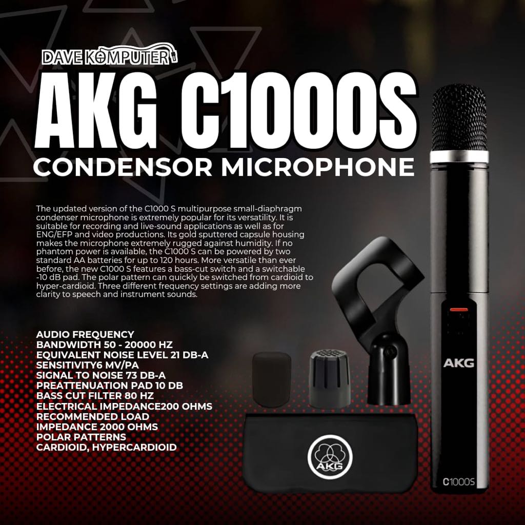 Jual AKG C1000S / C1000-S / C1000 S Condenser Microphone | Shopee Indonesia