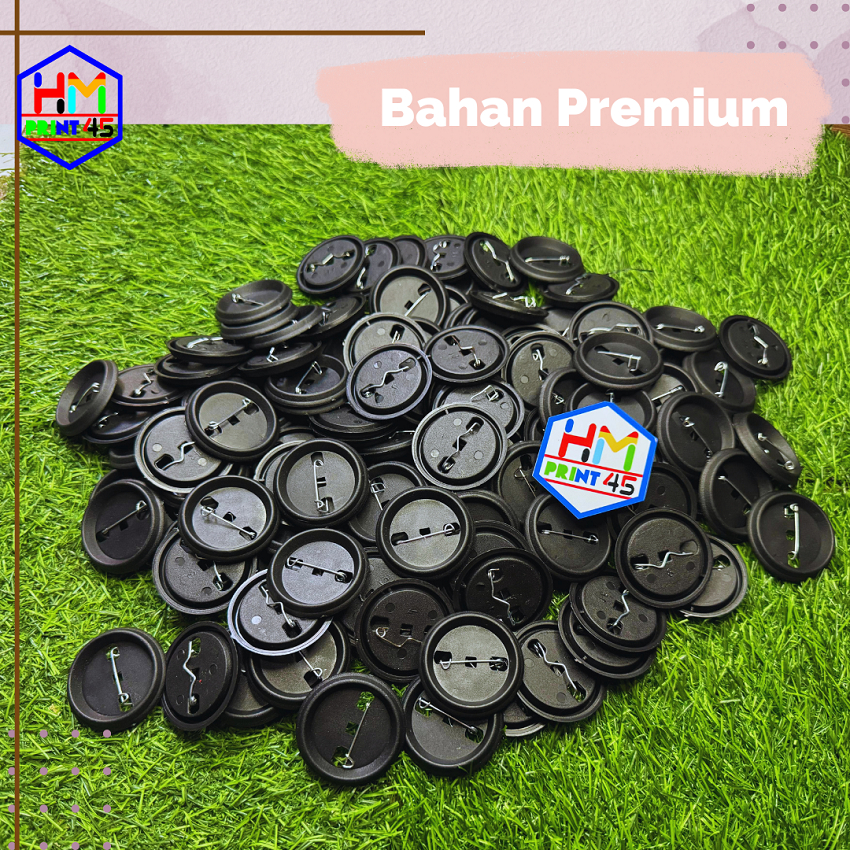 Jual BAHAN PIN 4,4 cm / bahan baku pin hitam & kaleng alumunium @50 ...