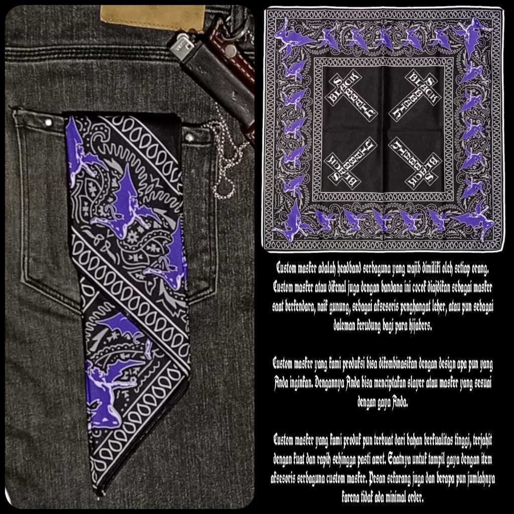 Jual CAPITAL - Syal bandana aksesoris fashion multifungsi - slayer ...