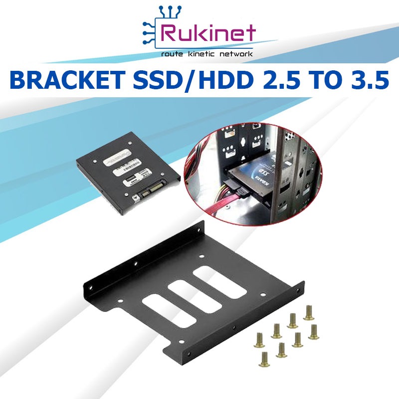 Jual Bracket SSD HDD Caddy 2.5 to 3.5 inch Plat Dudukan Besi untuk PC ...