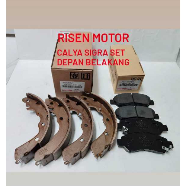 Jual BRAKE PAD BRAKE SHOE CALYA SIGRA KAMPAS REM SET DEPAN BELAKANG CALYA SIGRA | Shopee Indonesia