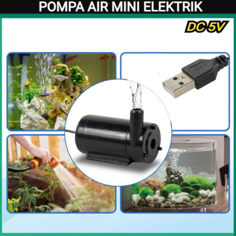 Jual Pompa Air Mini Elektrik Mikro Water Diaphragm Pump USB DC 5V ...