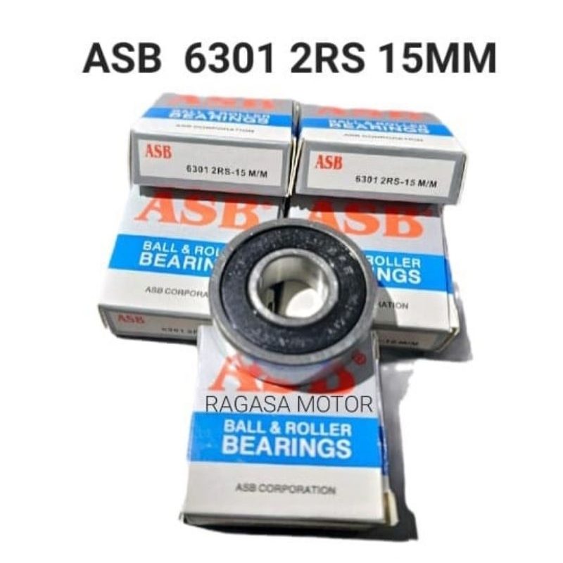 Jual Bearing Laher Laker PNP ASB 6301 2RS 15 mm ASB ORIGINAL | Shopee Indonesia
