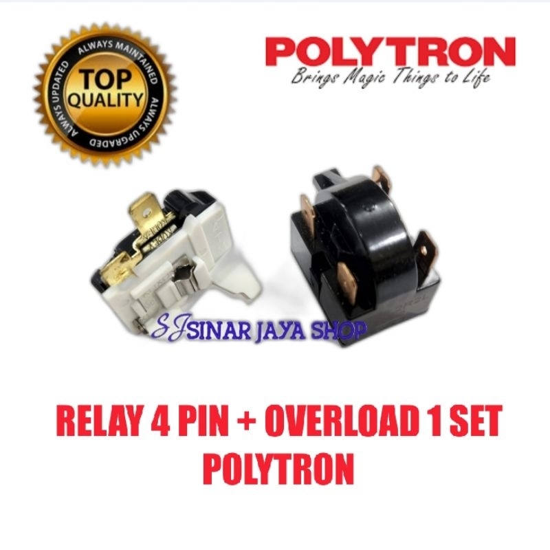 Jual Relay 4 Pin + Ptc Overload Kulkas Polytron 2 Pintu | Shopee Indonesia