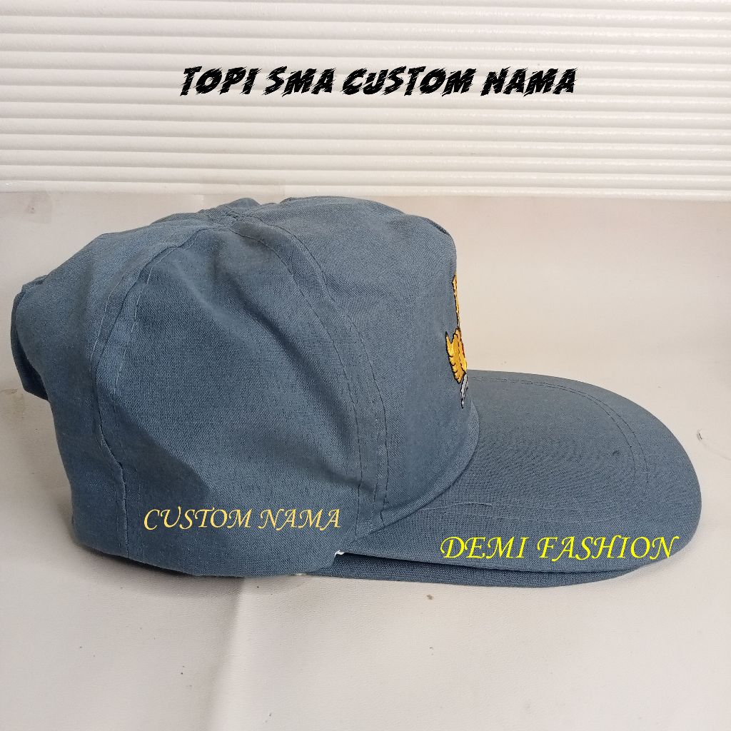 Jual TOPI SMK POLOS BORDIR NAMA TOPI SMA CUSTOM NAMA DAN SEKOLAH ...