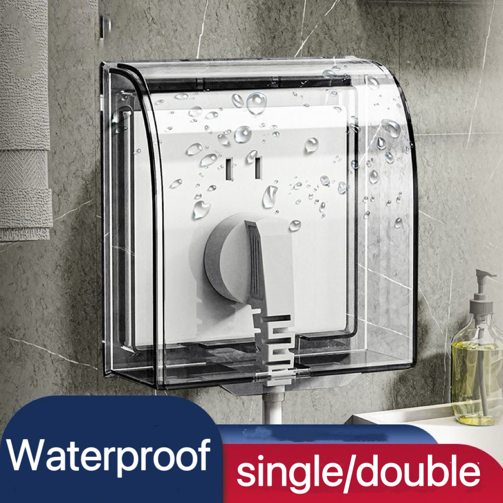 Jual Penutup Stop Kontak Anti-Air Cover Colokan Listrik Single/Double ...