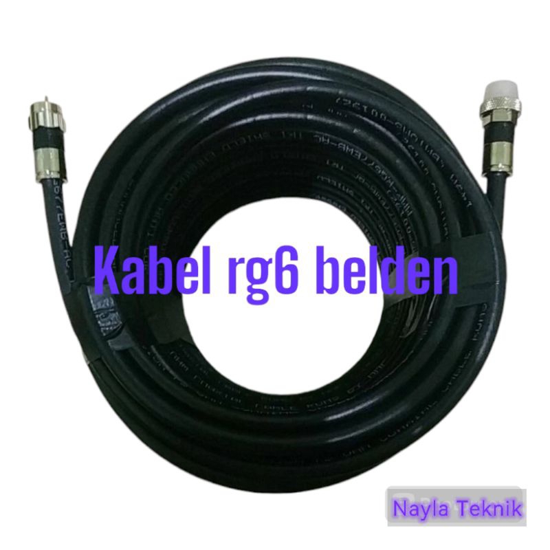 Jual KABEL ANTENA RG6 BELDEN DENGAN KONEKTOR BELDEN INDOOR TO OUTDOOR | Shopee Indonesia