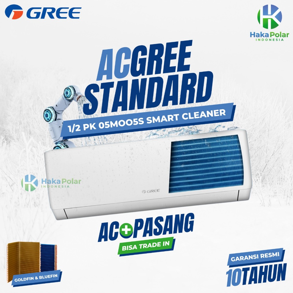 Jual AC Gree 1/2 PK GWC-05MOO5S Termasuk Pemasangan Split Standard R32 | Shopee Indonesia