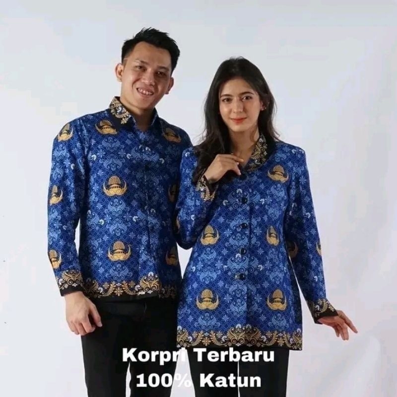 Jual KEMEJA SERAGAM BAJU KORPRI PRIA WANITA TERBARU 2025 BAHAN KATUN SRITEX C40S LAPIS FURING ...