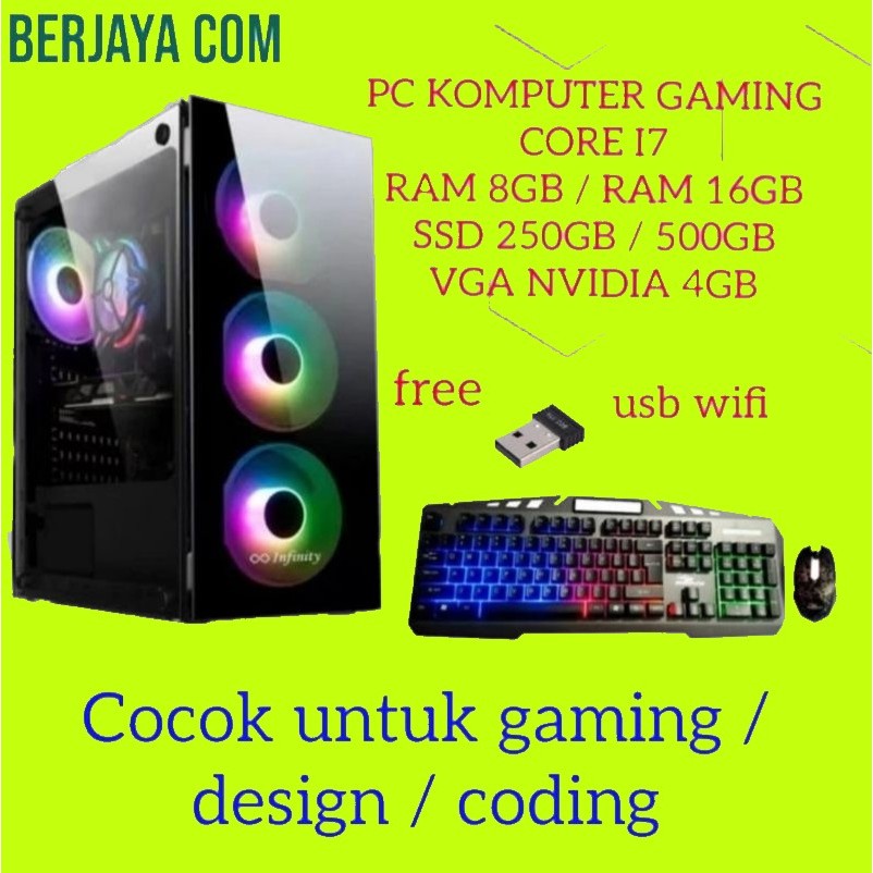 Jual CORE i7 GEN 3-VGA NVDIA 4GB- 16GB RAM -500GB SSD -PC RAKITAN ...