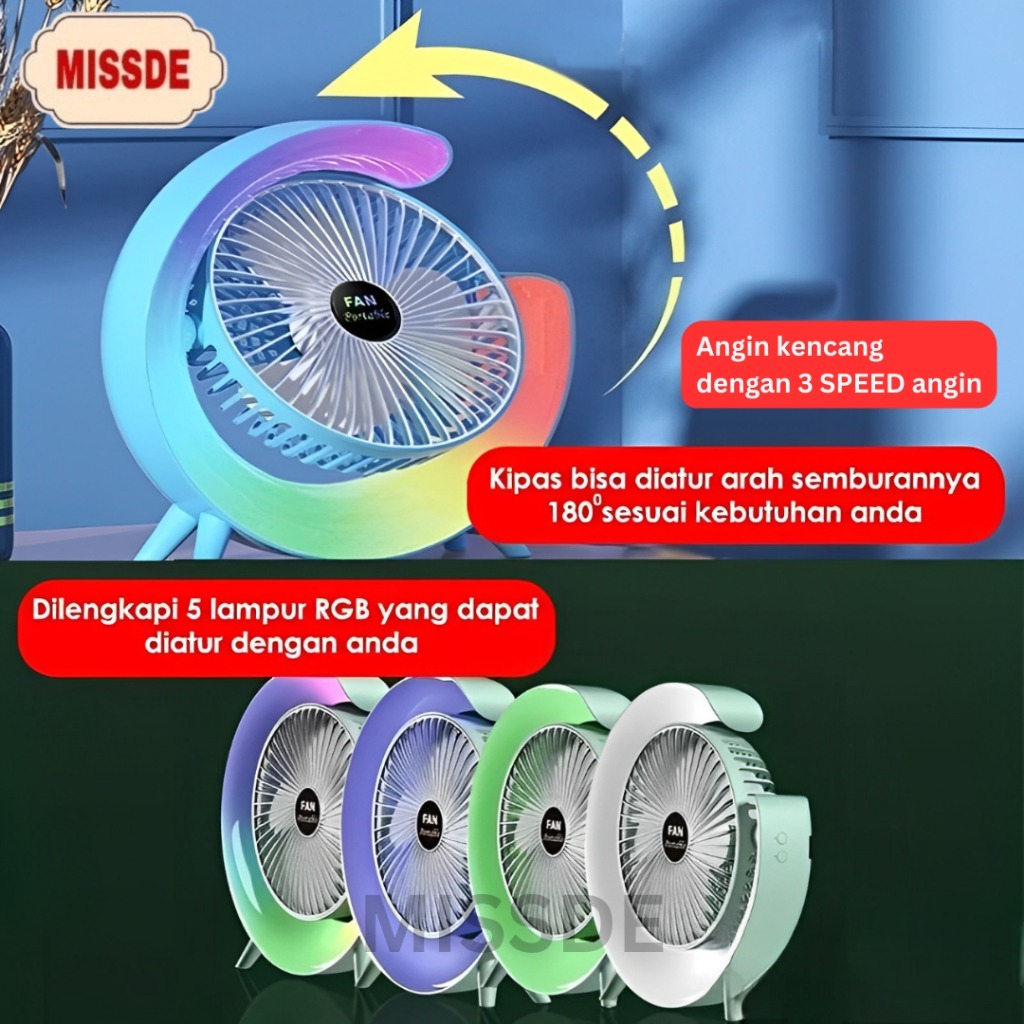 Jual KIPAS MINI PORTABLE / FAN / KIPAS ANGIN MEJA MINI / KIPAS ROUND ...