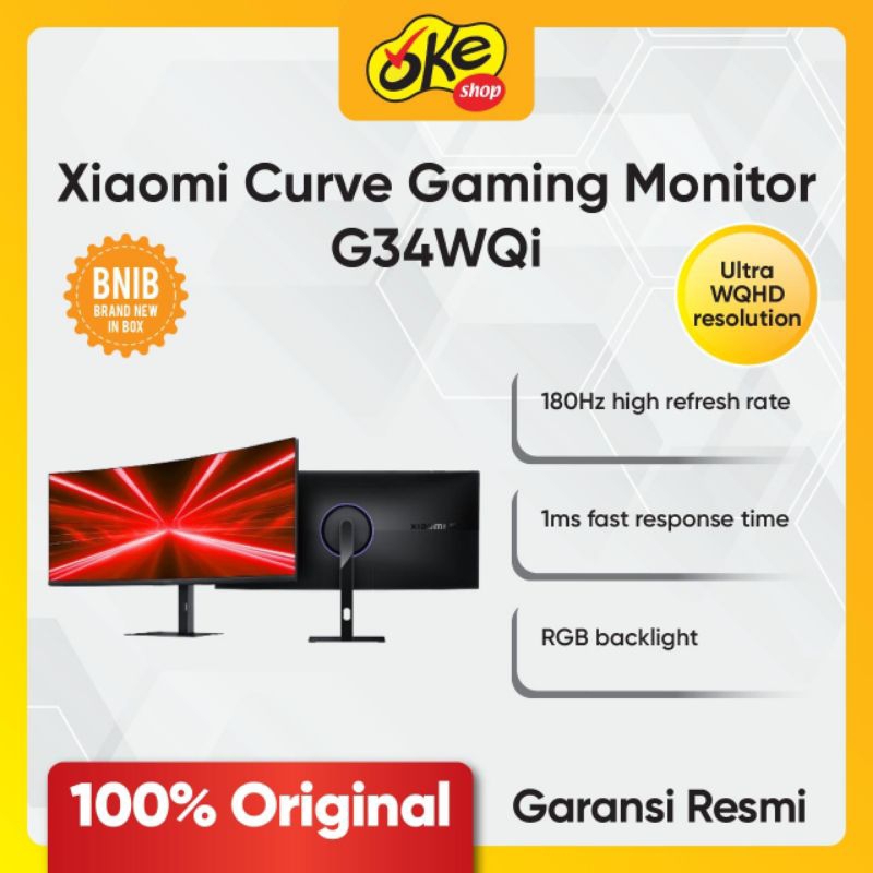 Jual Xiaomi Curve Gaming Monitor G34WQi - Garansi Resmi Xiaomi ...