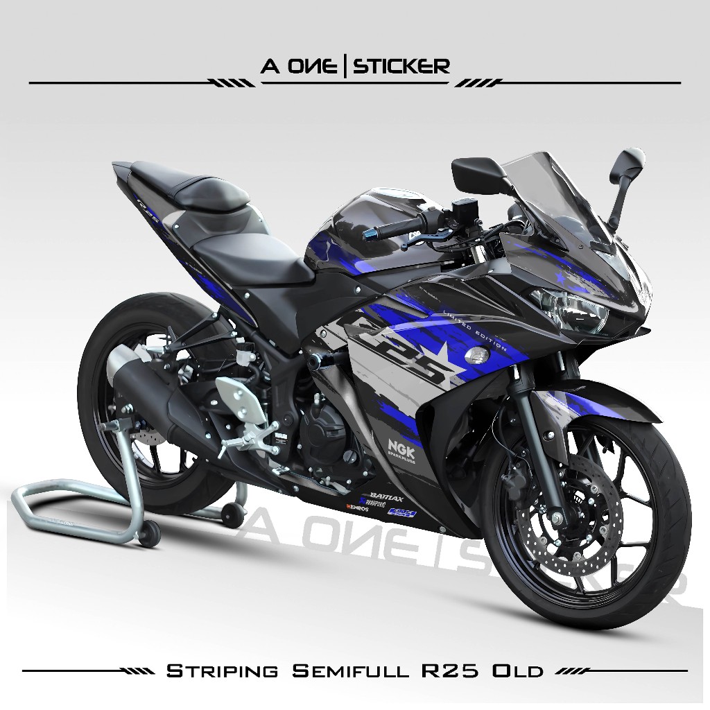 Jual Striping Semifull Yamaha R25 Old Motif 2 / Striping R25 / R3 ...