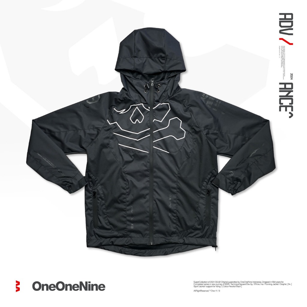 Jual Oneonenine Ksr Jaket running Advance black series - Jacket Motor ...