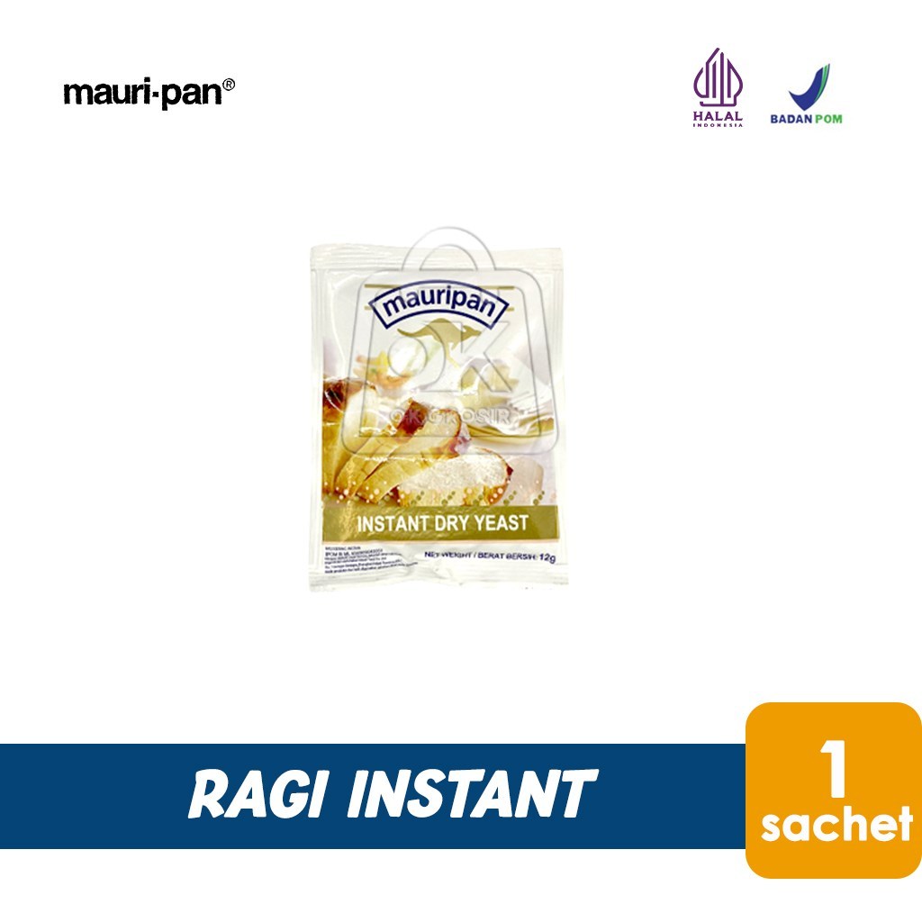 Jual Mauripan Ragi Instant Dry Yeast MAURI-PAN (1 sachet kecil 12g ...