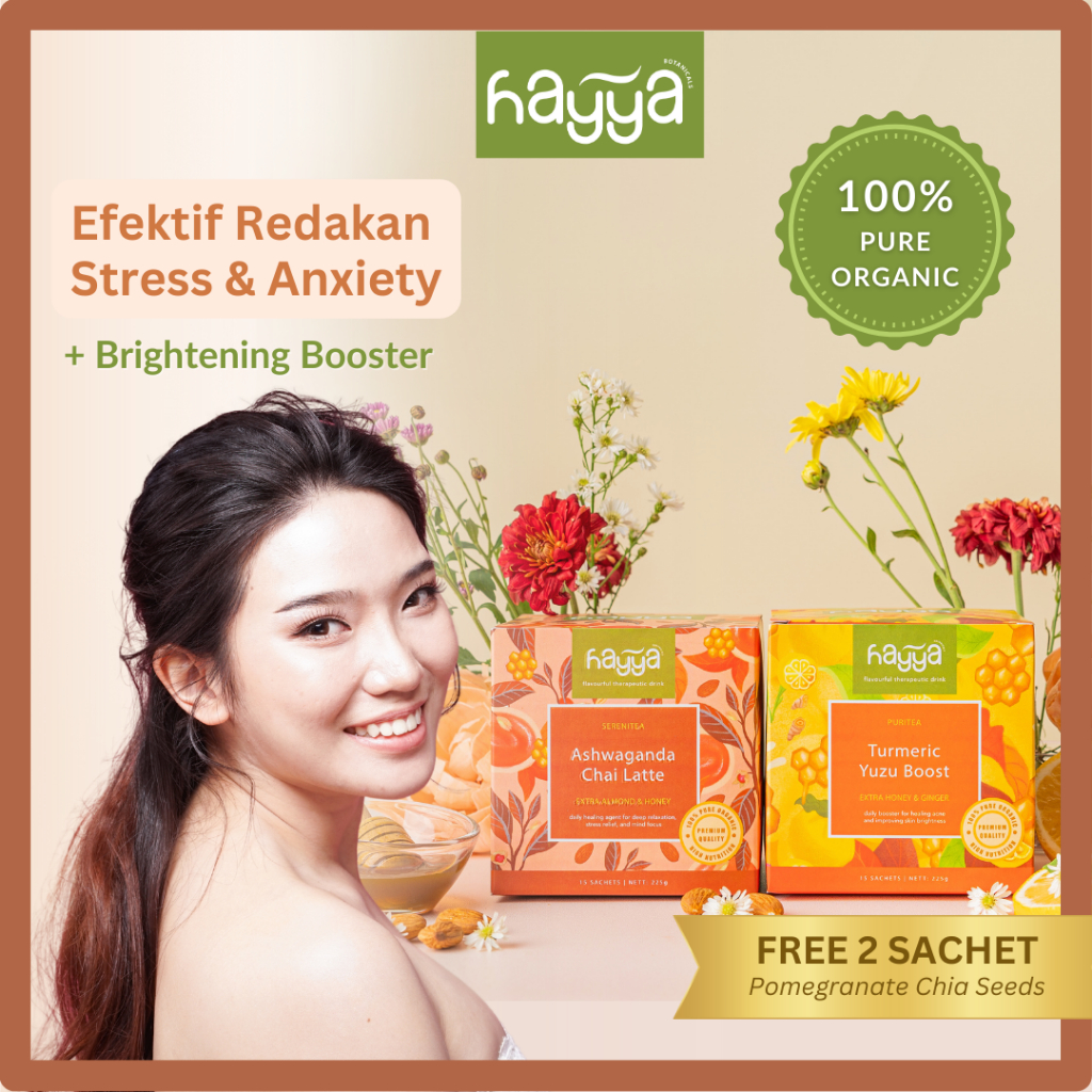 Jual HAYYA - Relaxed Skin Package - Ashwaganda Chai Latte & Turmeric ...