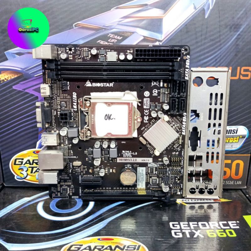 Jual Motherboard H81 BIOSTAR Socket LGA 1150 Generasi 4 Haswell Slot ...