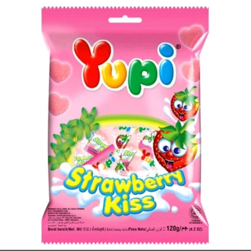 Jual Permen Yupi Strawberry Kiss Isi 50Pcs | Shopee Indonesia
