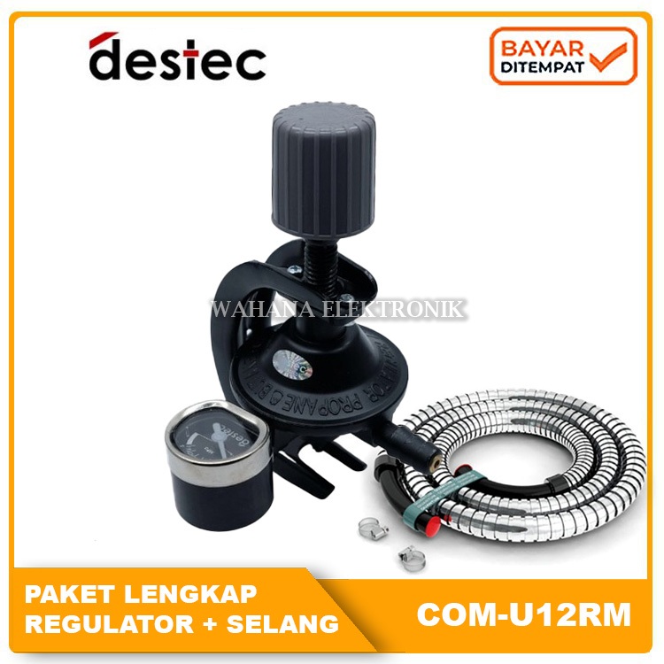 Jual PAKET Destec Regulator Gas Com-U12RM Meter + Selang Gas 2 Meter ...