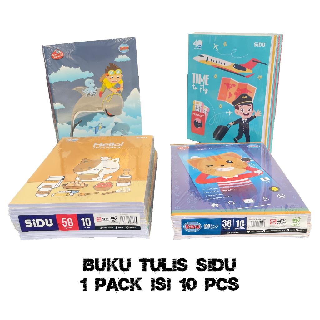 Jual Buku Tulis Sekolah Sidu 32/38/58/78 Lembar Ukuran 21 cm x 16 cm ...
