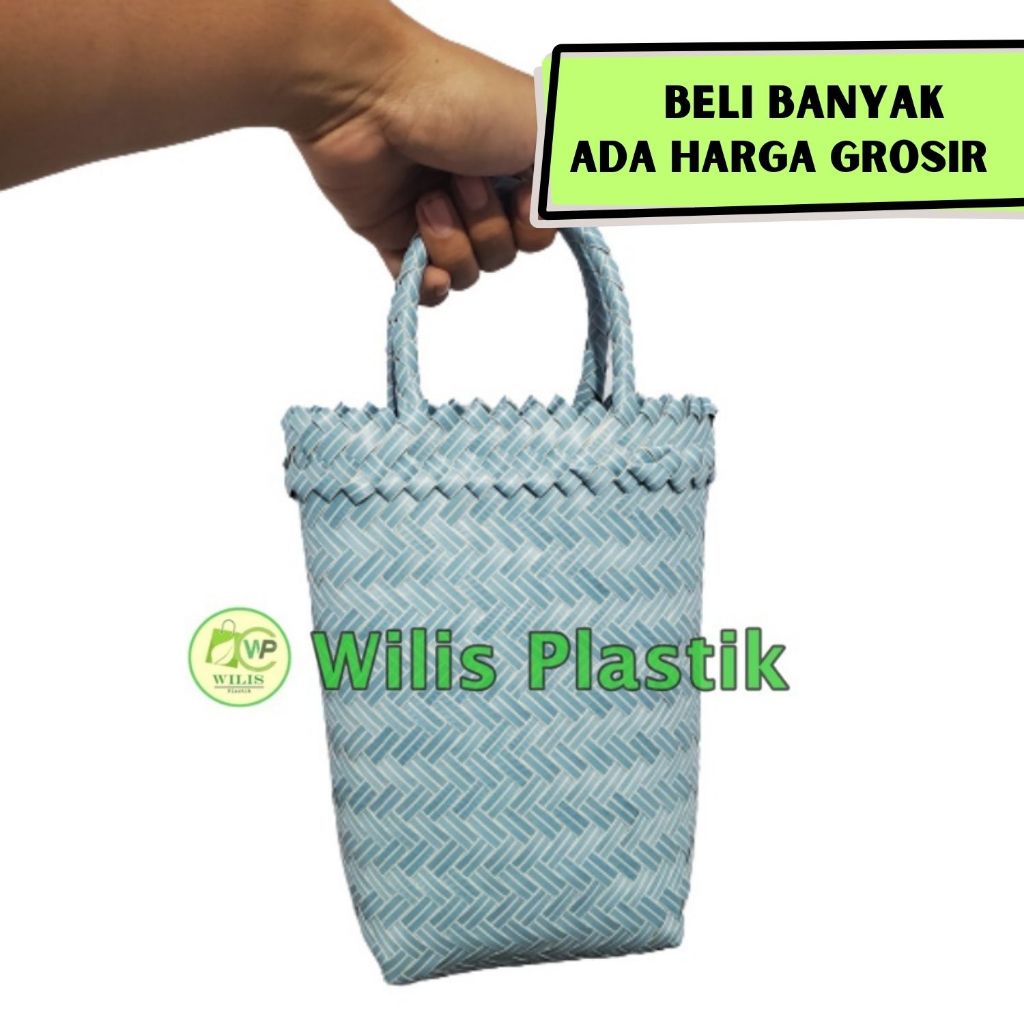 Jual Tas Anyaman Tinggi Polos / Tas Anyam Plastik Souvenir Parcel ...