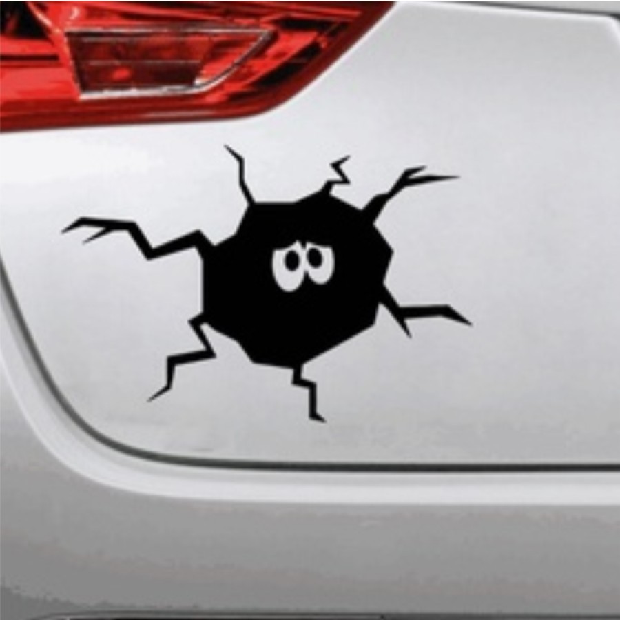 Jual CUTTING STICKER MOBIL MONSTER NGINTIP RETAKAN STIKER PEEKING RETAK ...