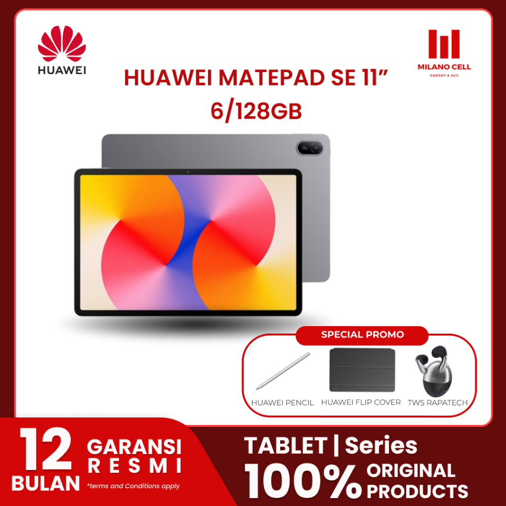 Jual HUAWEI MatePad SE 11 6/128GB - HarmonyOS 2.0 - 4 speakers - Garansi Resmi | Shopee Indonesia