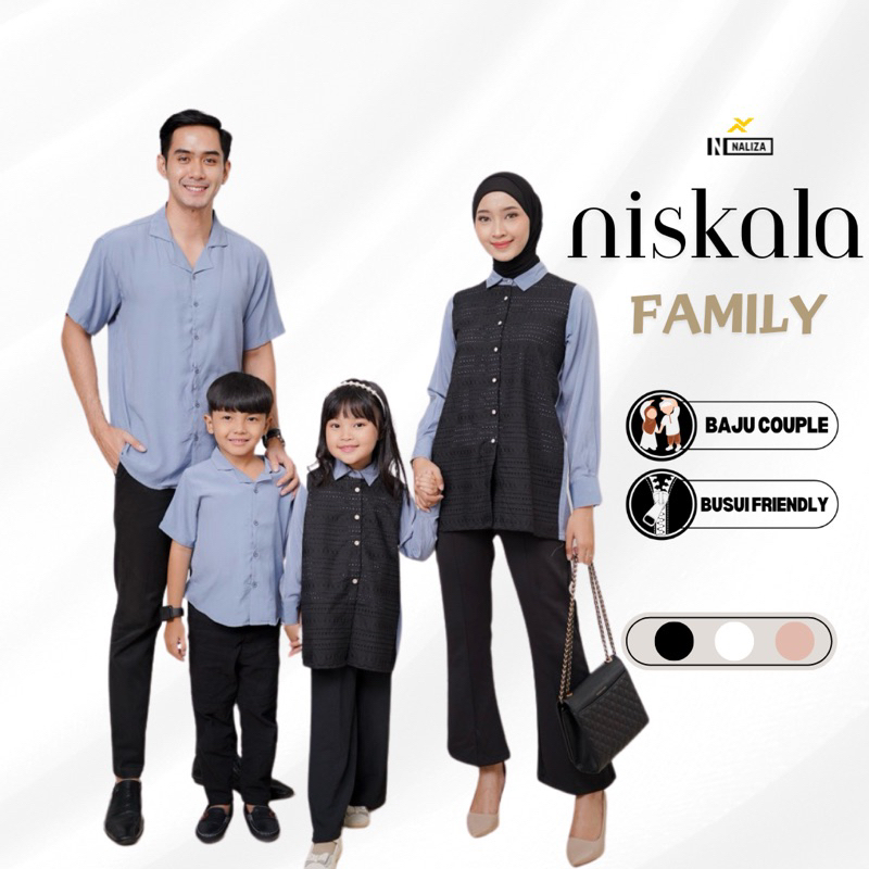 Jual Naliza - Niskala Family Set Atasan Couple Keluarga Formal Casual ...