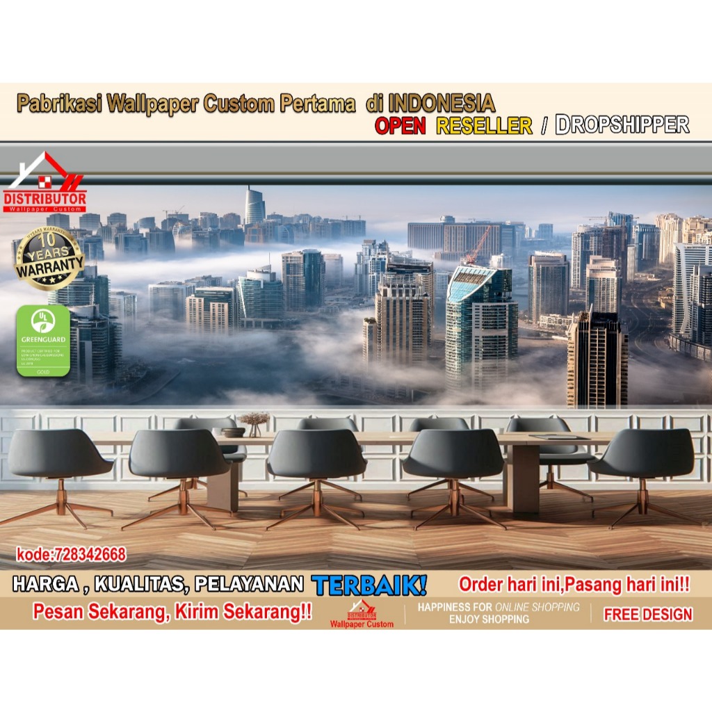 Jual Wallpaper Custom 3D Tema City Light | Pemandangan Kota | Wallpaper Dinding | Wallpaper ...