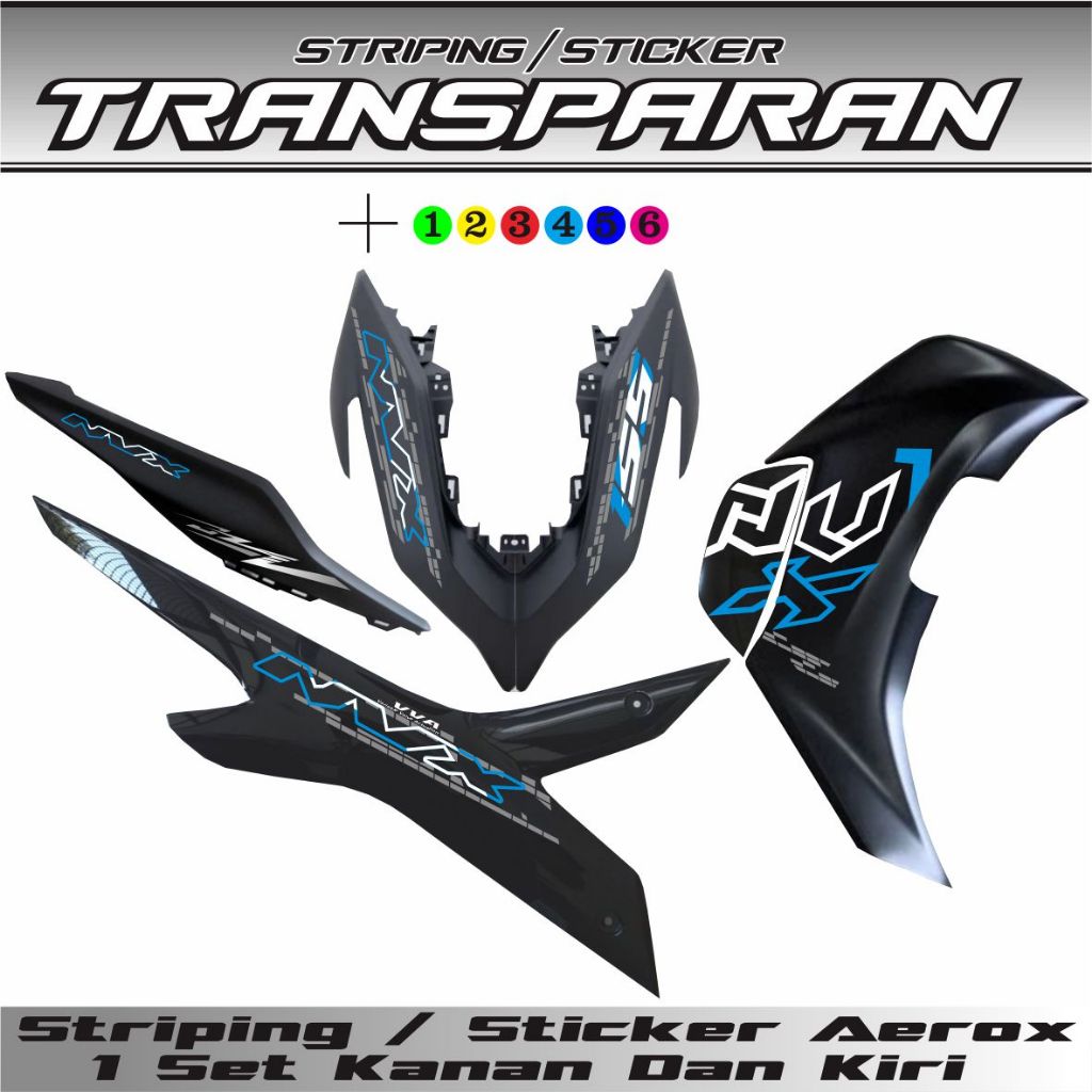 Jual STRIPING TRANSPARAN STICKER ALL NEW AEROX NVX 155 TRANSPARAN UV ...