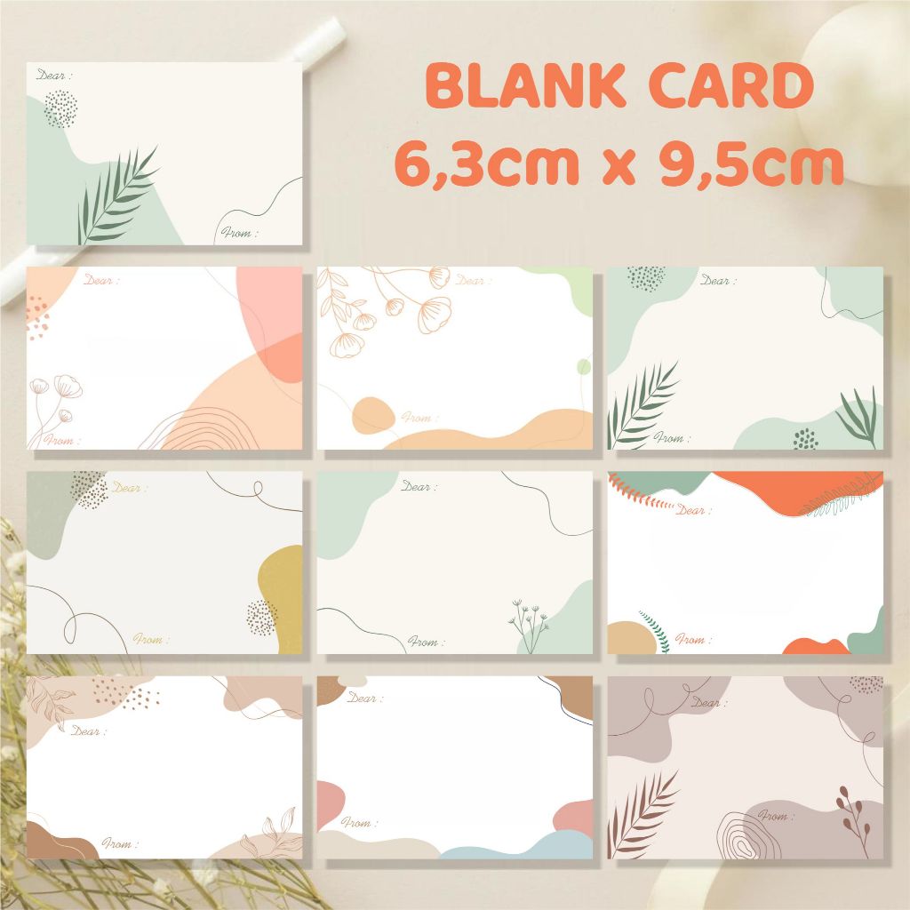 Jual (ISI 25 PCS) Blank Card / Kartu Kosong / Kartu Ucapan Kosong ...