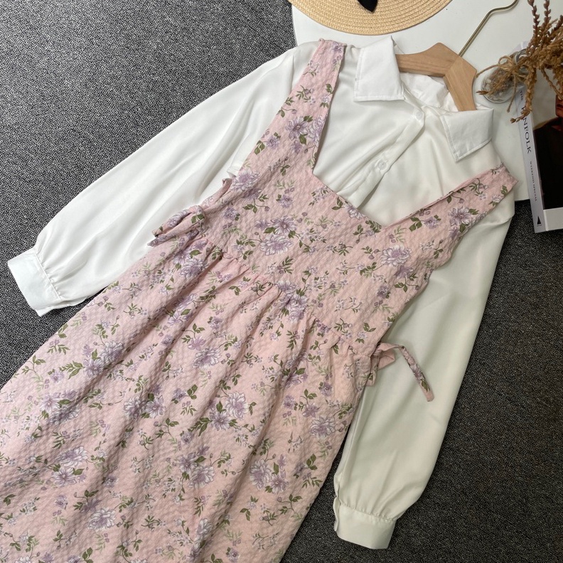 Jual KODE M25F Vienettaid ONE SET LUCU OVERALL DRESS BUNGA WANITA ...