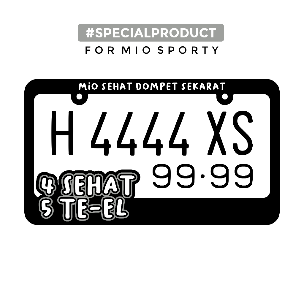 Jual [Frame + Plat] Frame & Plat Nomor Custom JDM Untuk Motor | Shopee ...