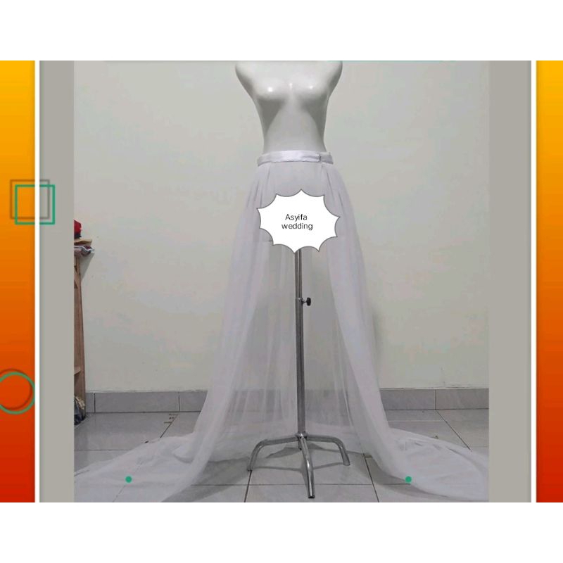 Jual Ekor gaun pengantin / ekor akad bahan tille termurah | Shopee ...
