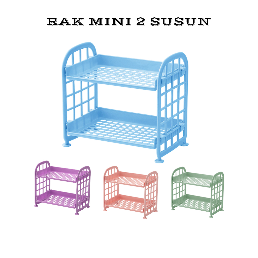 Jual TMJ COD Rak Susun 2 Tingkat Rak meja mini Tempat Penyimpanan ...
