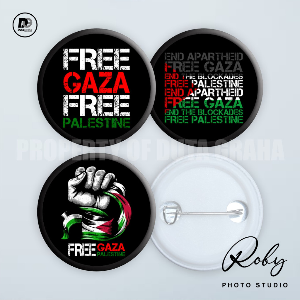 Jual [PIN PRESS] FREE GAZA Pin Bros Aksesoris Souvenir PALESTINA ...